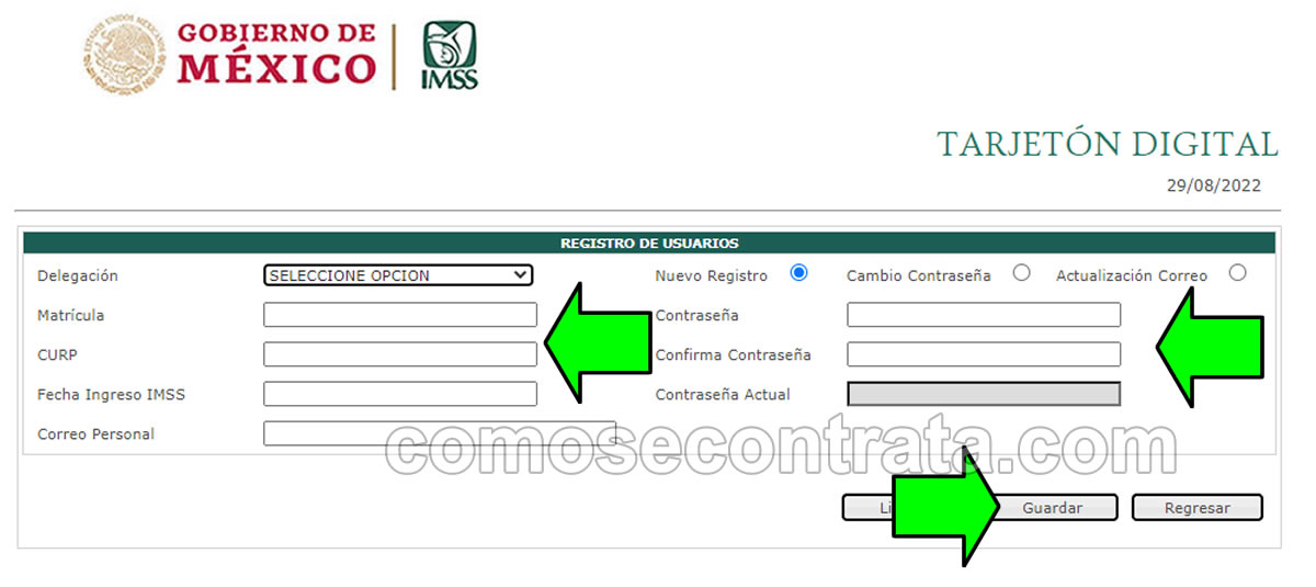 Tarjetón Digital IMSS - Ir a ver Recibos Activos y Pasivos