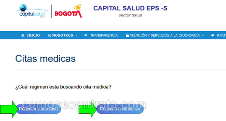 Capital Salud EPS - Ir a Agendar Citas Médicas